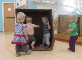 How Toddlers Play with a Life Size Box | Videatives